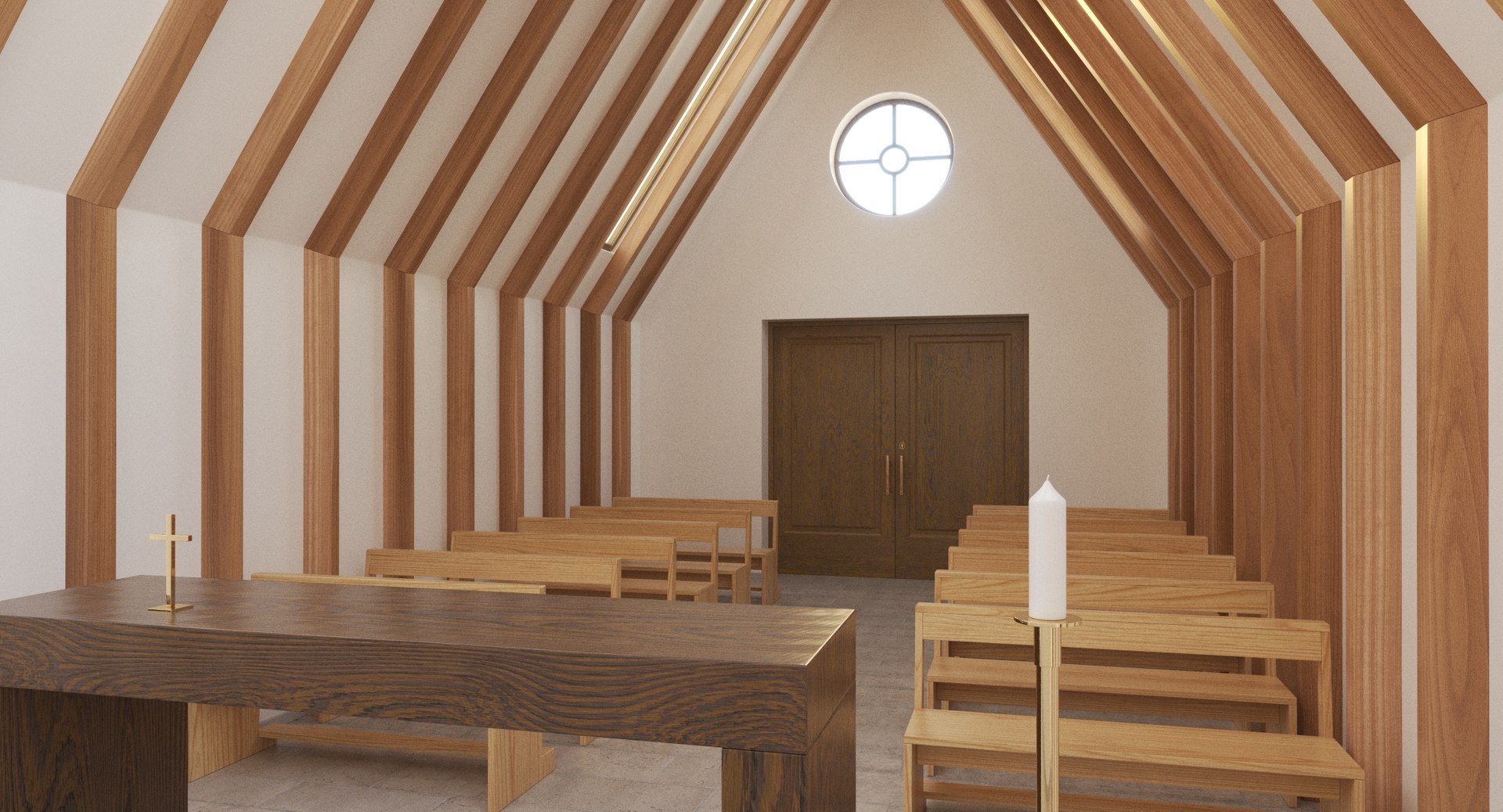 Chapel Church Architecture 3D Model - TurboSquid 1462946