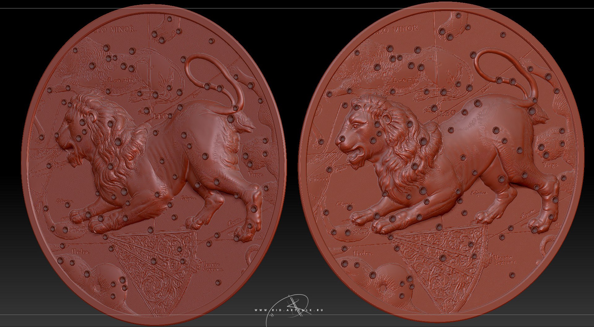 3d Model Of Relief Leo