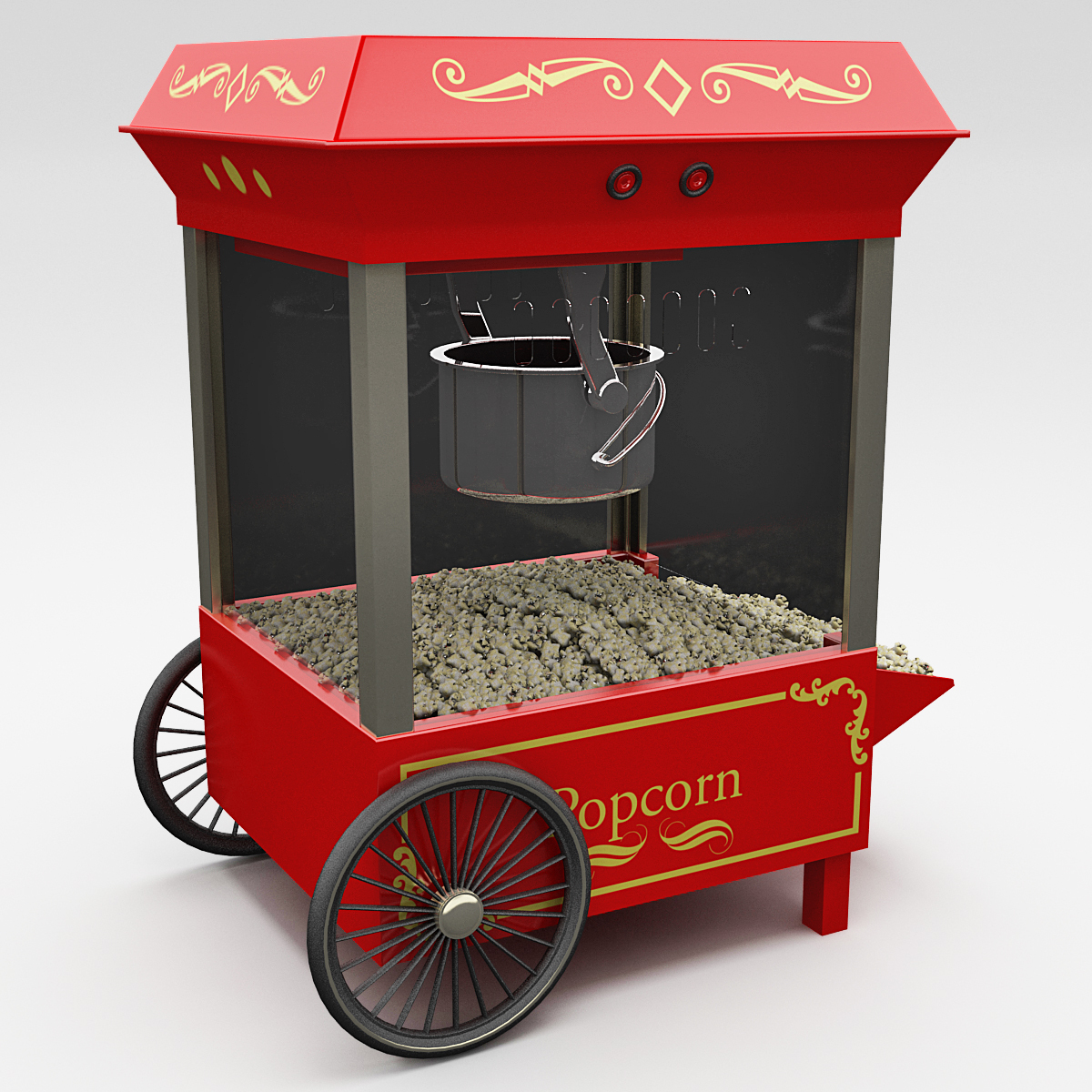 popcorn machine 3d model