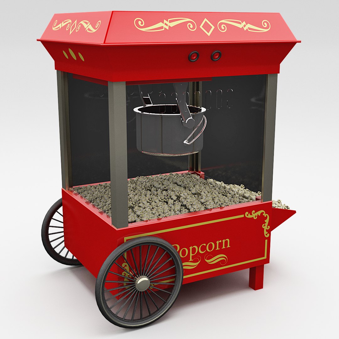 Popcorn Machine 3d Model