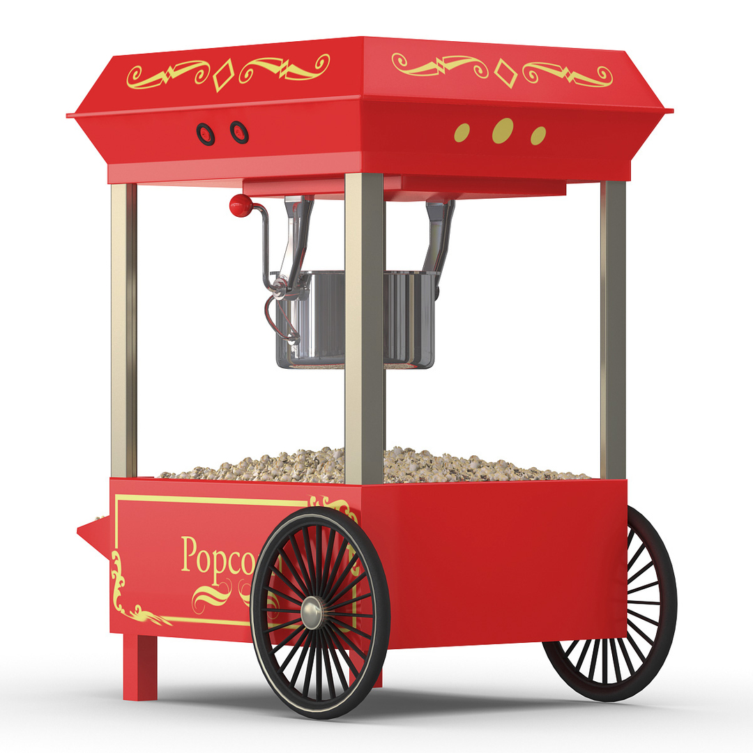 popcorn machine 3d model