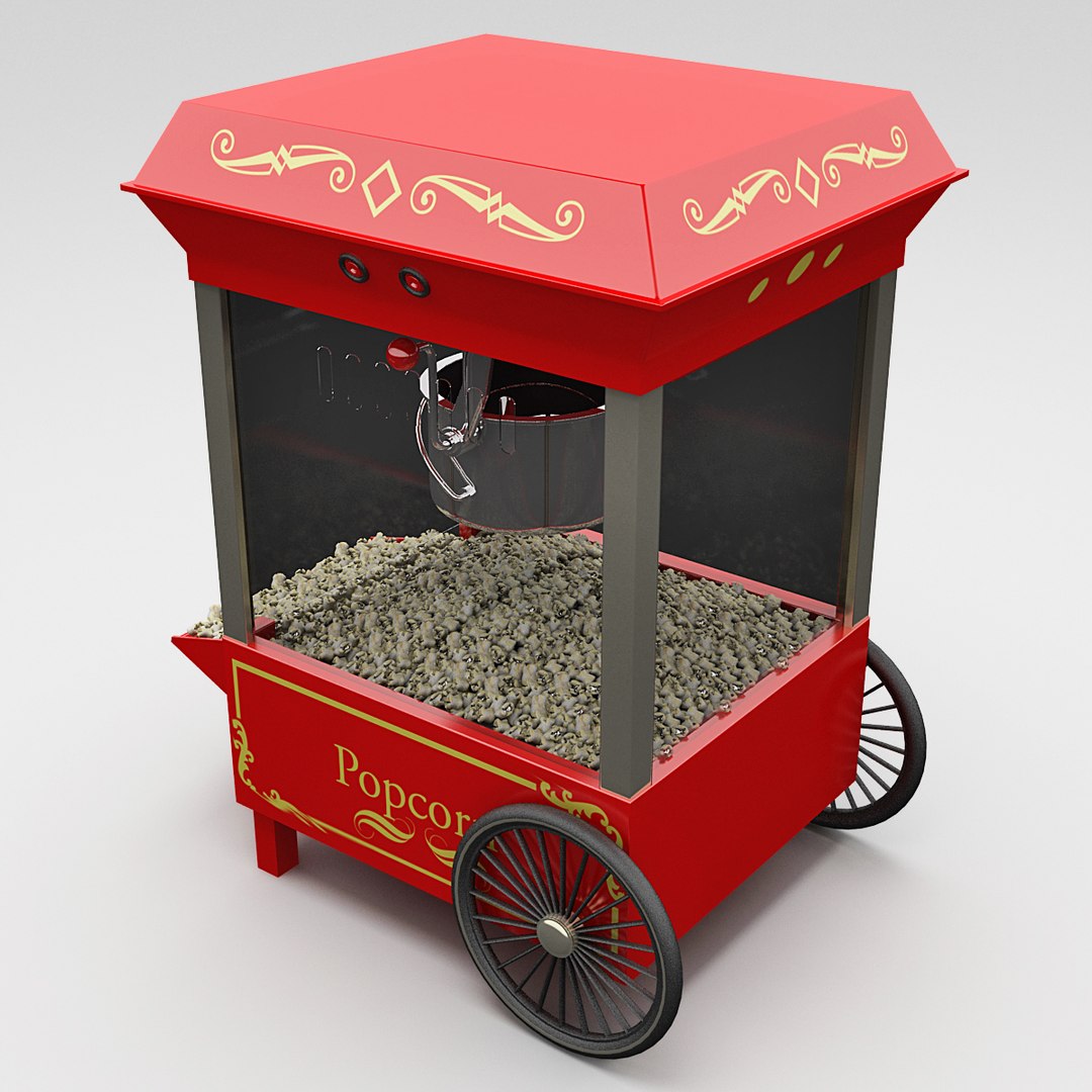 Popcorn Machine 3d Model