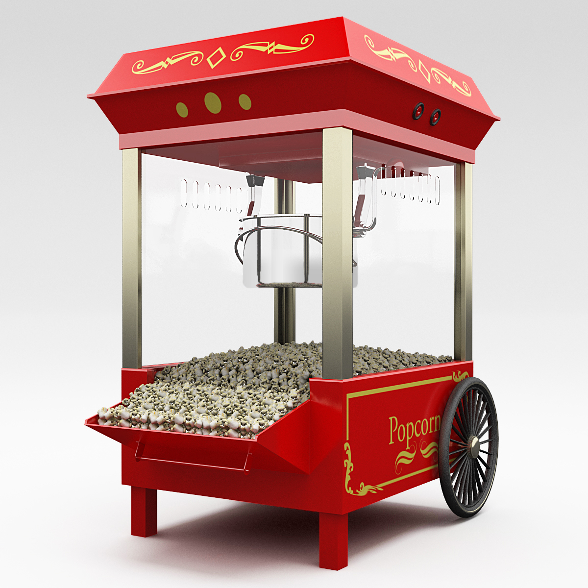 popcorn machine 3d model