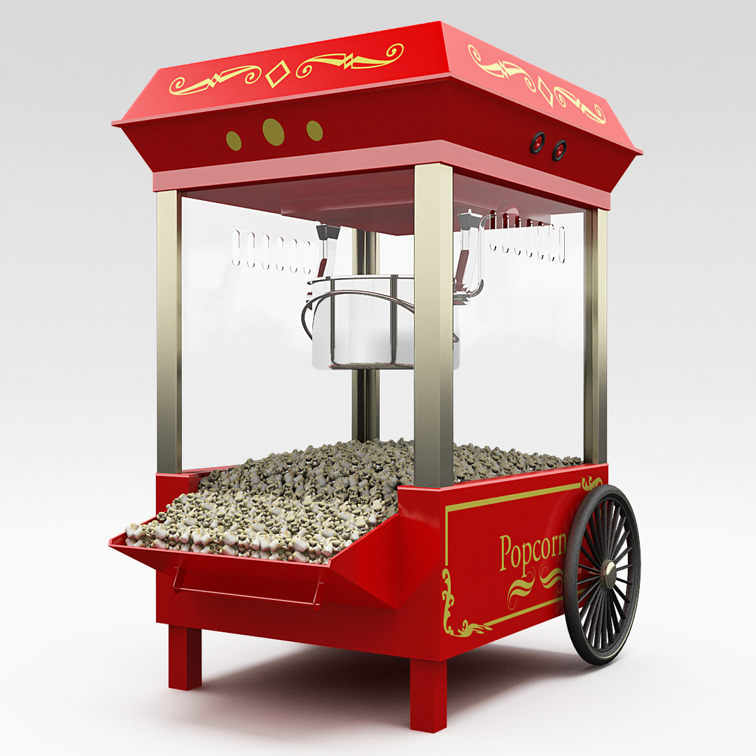 popcorn machine 3d model