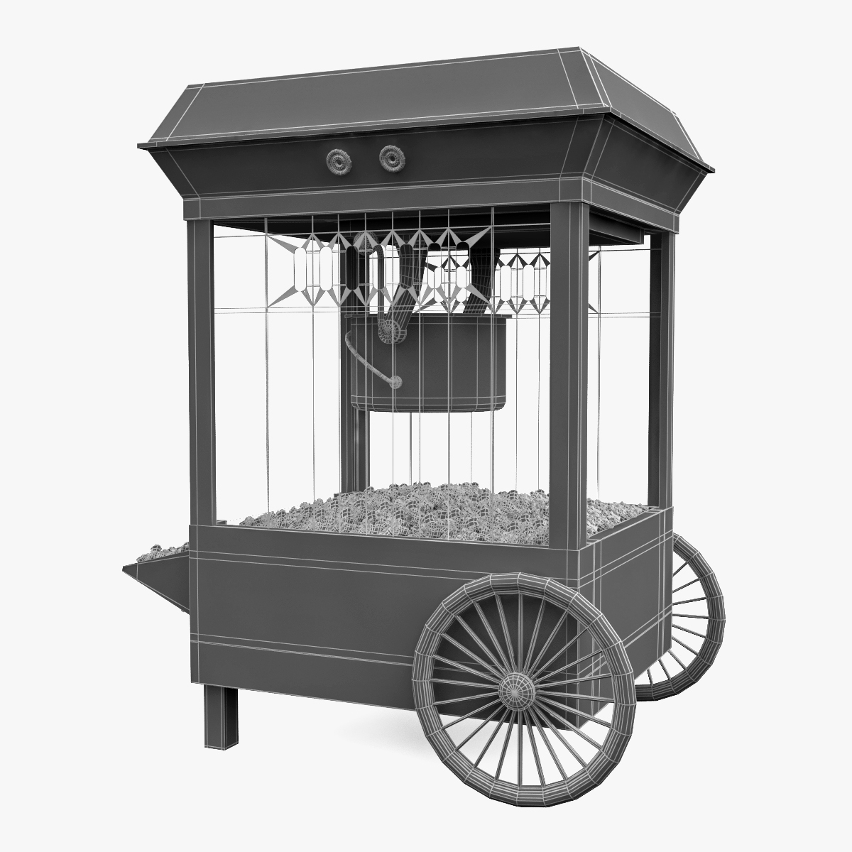 popcorn machine 3d model