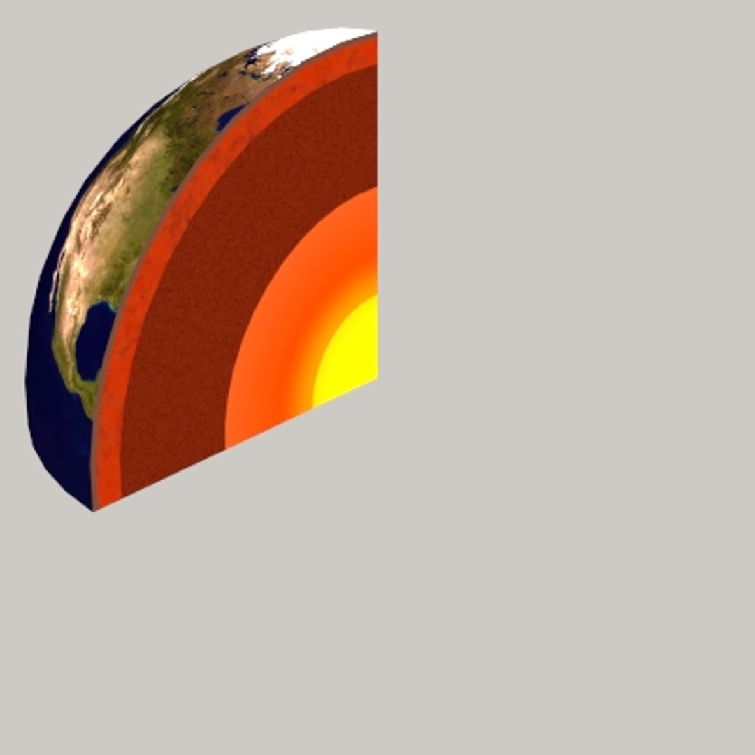 Set Earth Cutaway 3d Model