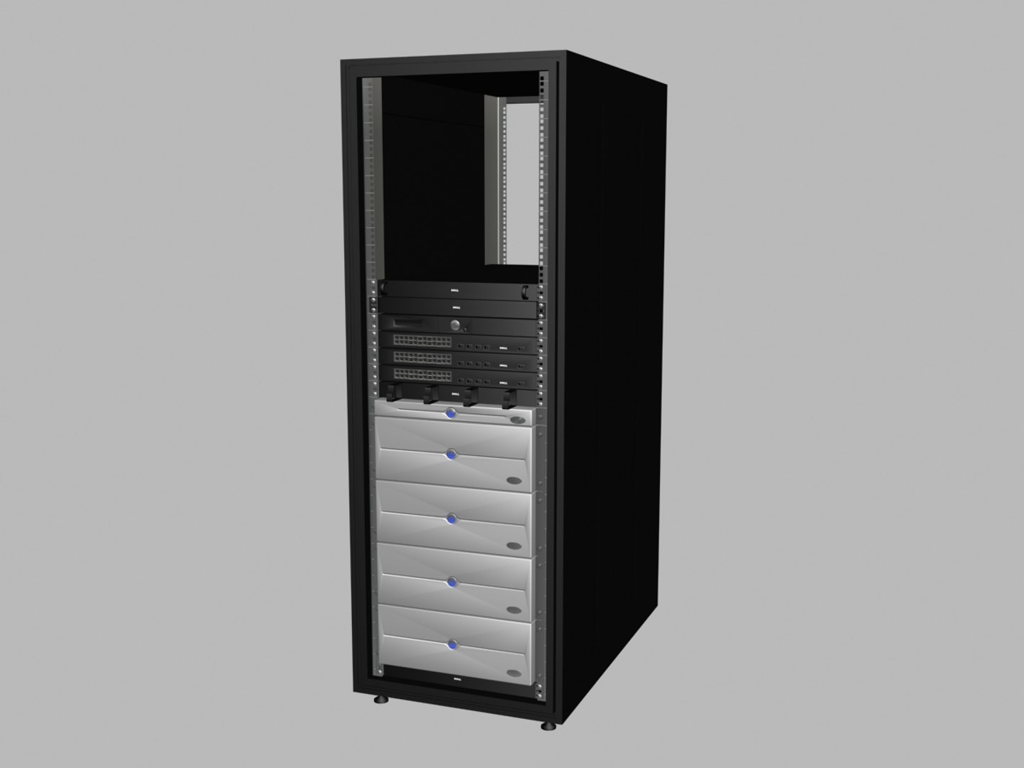 Server Dell Rack 3d Model