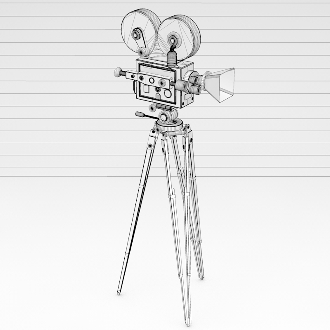 3d model film movie camera