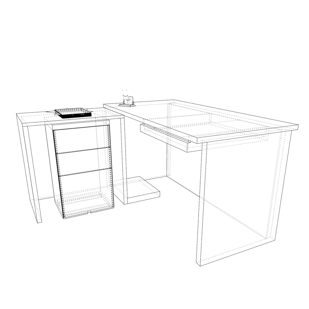 3D Model ADMIN DESK - TurboSquid 2052098