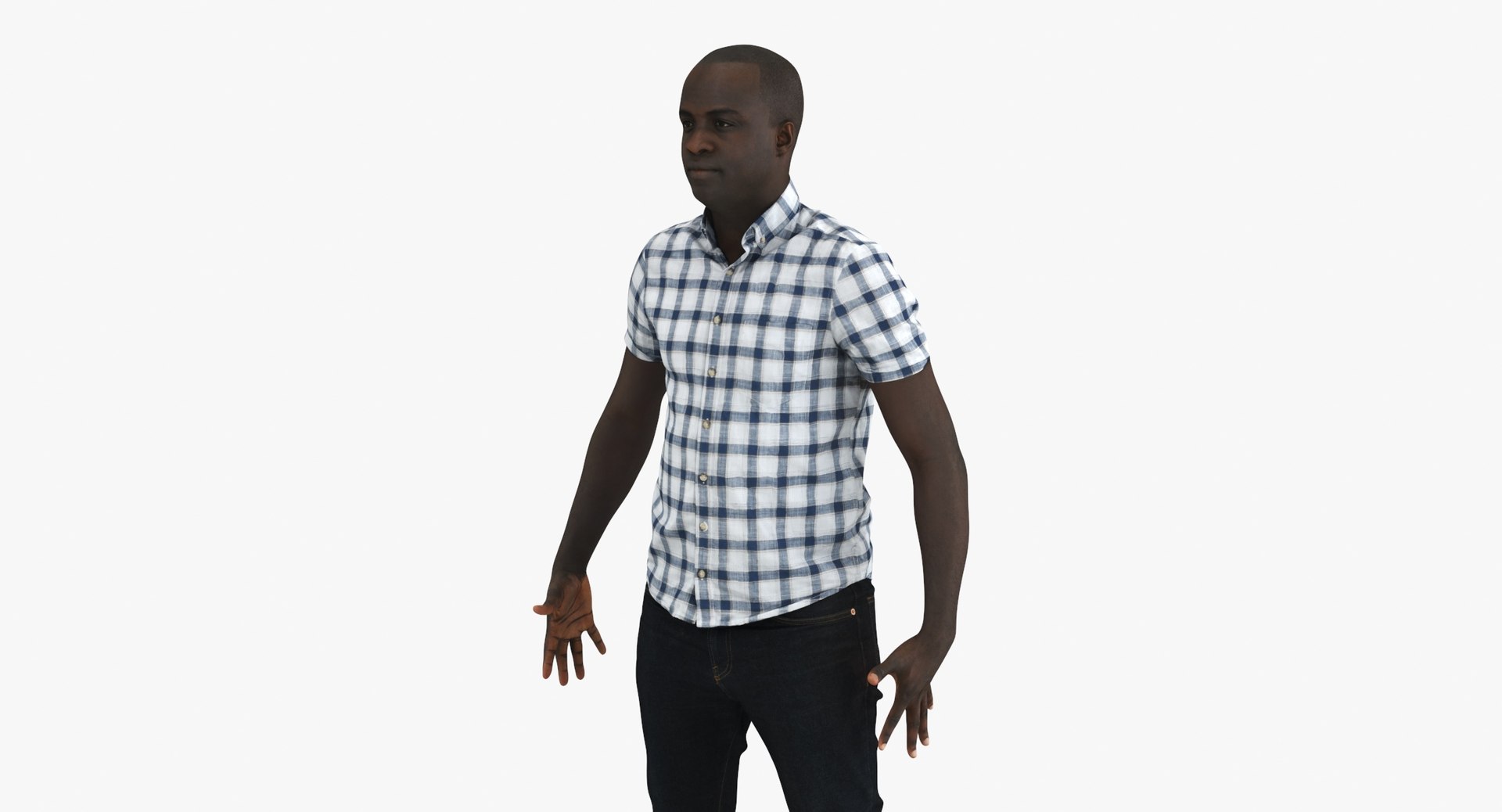 3D Calvin Casual Spring A Pose model - TurboSquid 2018236