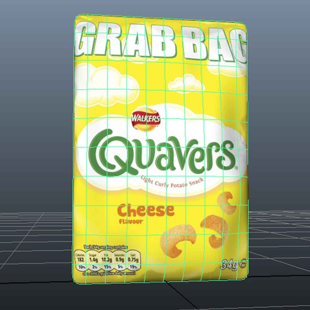 3d Model Of Crisps Quavers