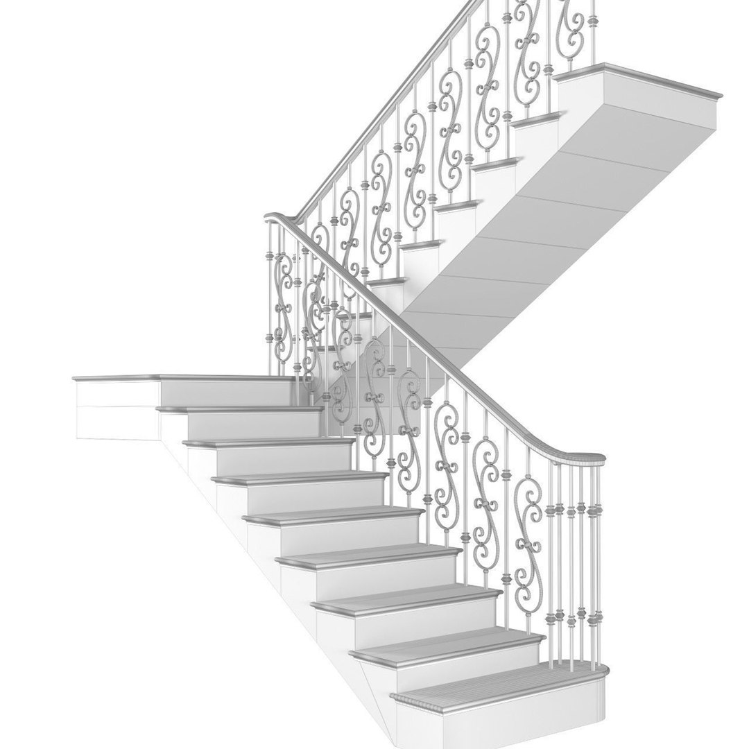 Classic Interior Stair 3D Model 3D - TurboSquid 1909894