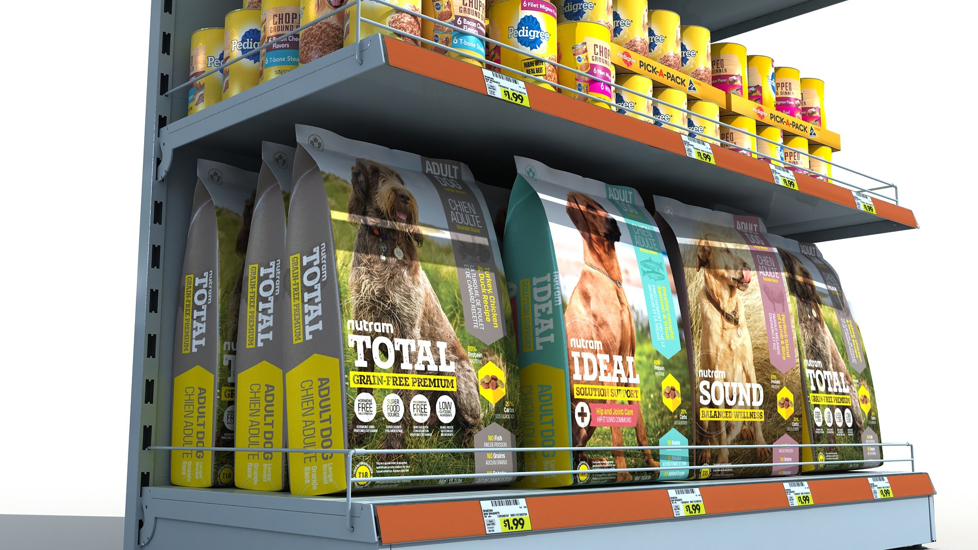Supermarket Pets Food Shelves 3D Model - TurboSquid 1349173