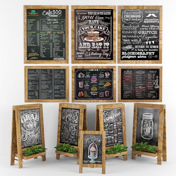 Menu Board 3D Models for Download | TurboSquid