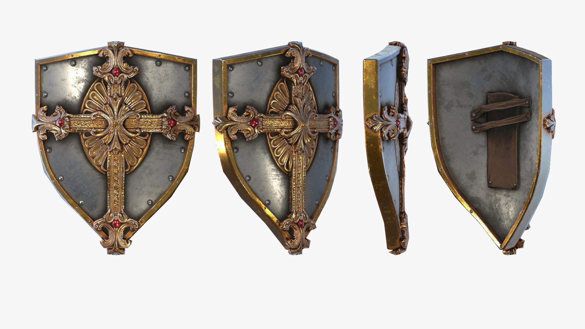 Fantasy Shield RPG Heater Medieval Templar Porpax Greek Aspis Hoplite ...