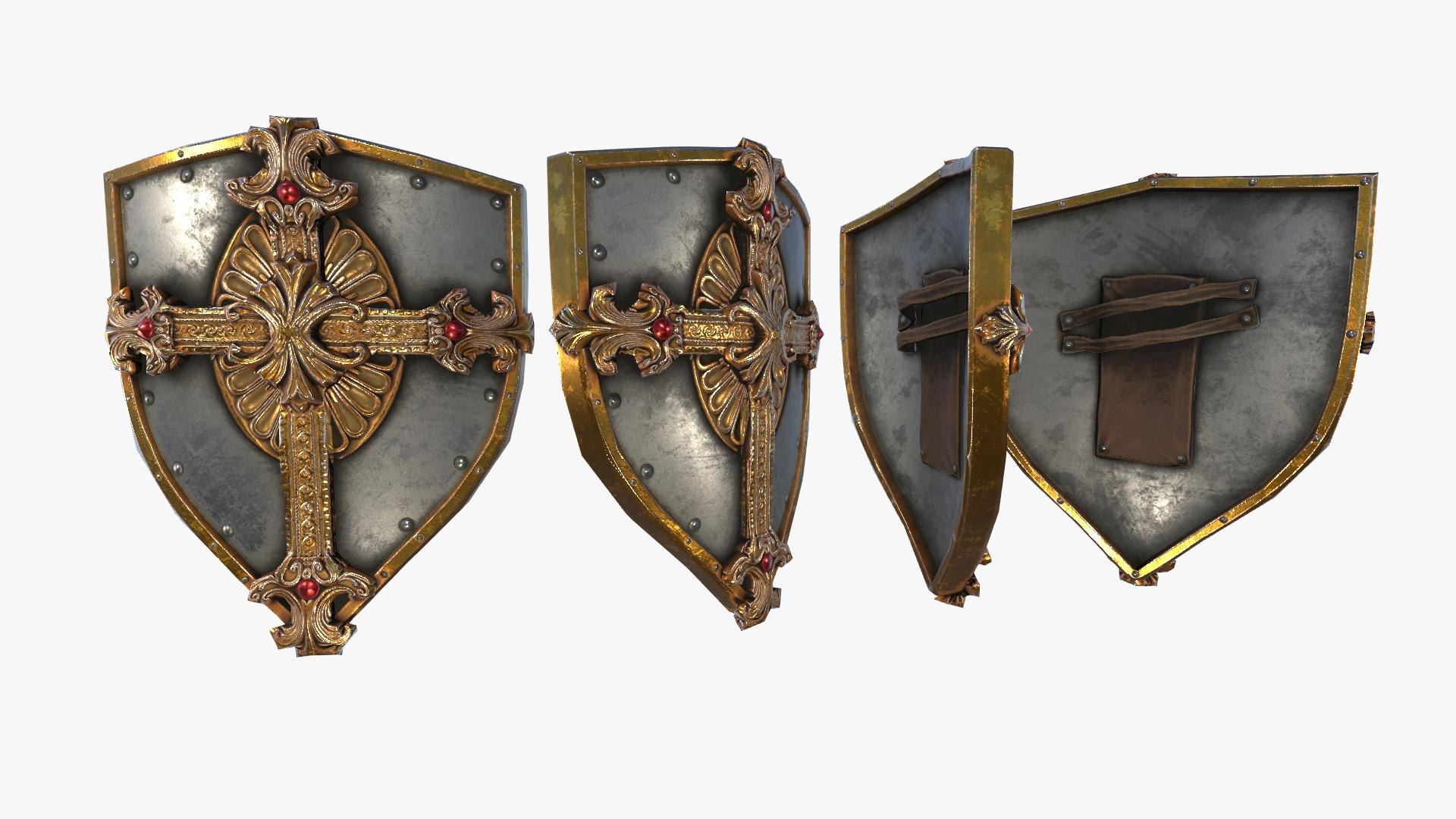 Fantasy Shield RPG Heater Medieval Templar Porpax Greek Aspis Hoplite ...