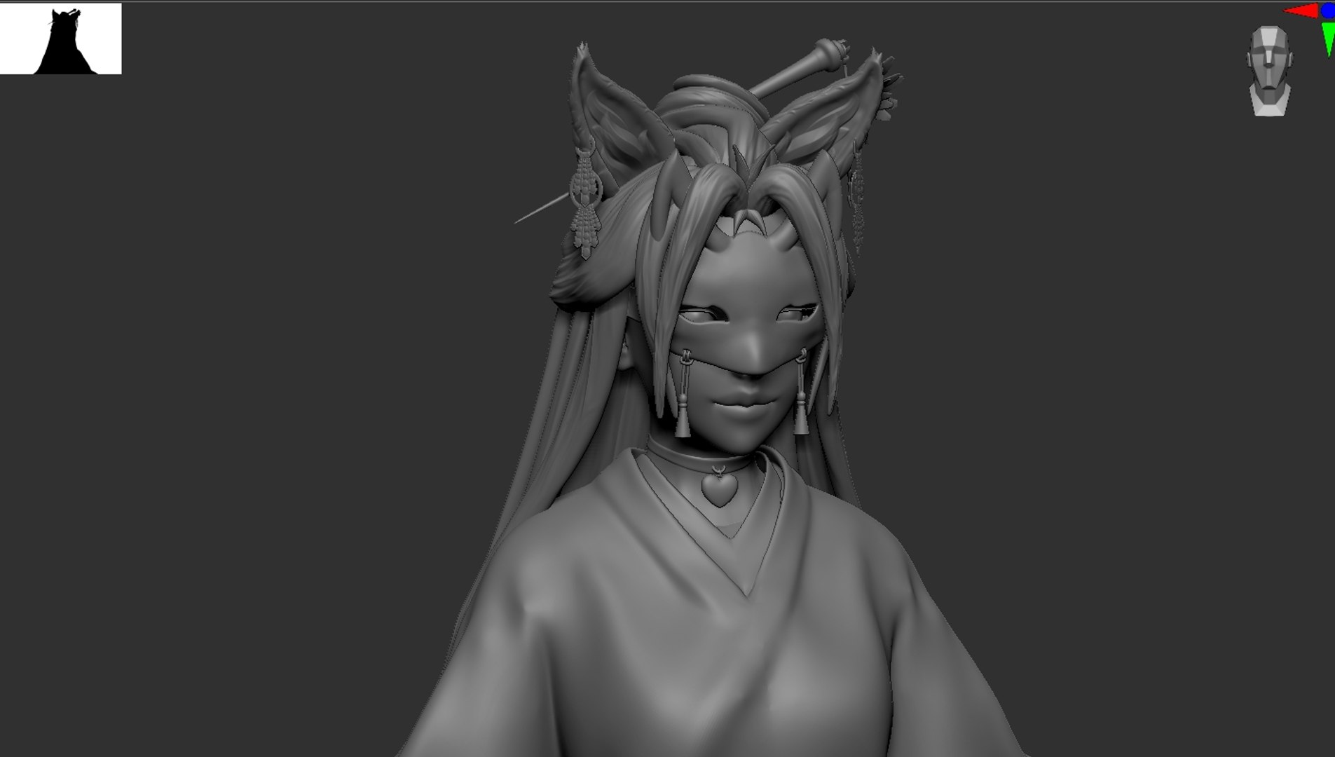 3D Model Kitsune - High Poly Base Mesh - TurboSquid 1726077