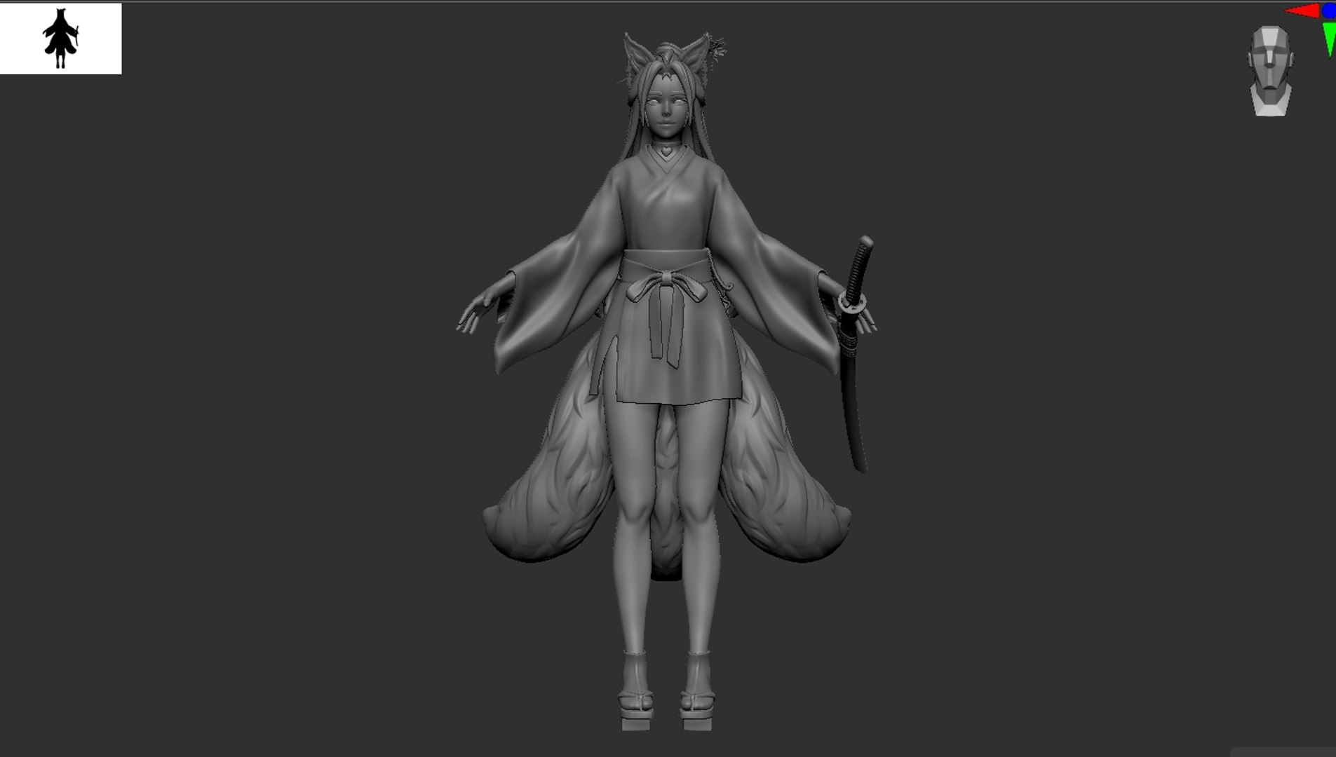 3D Model Kitsune - High Poly Base Mesh - TurboSquid 1726077