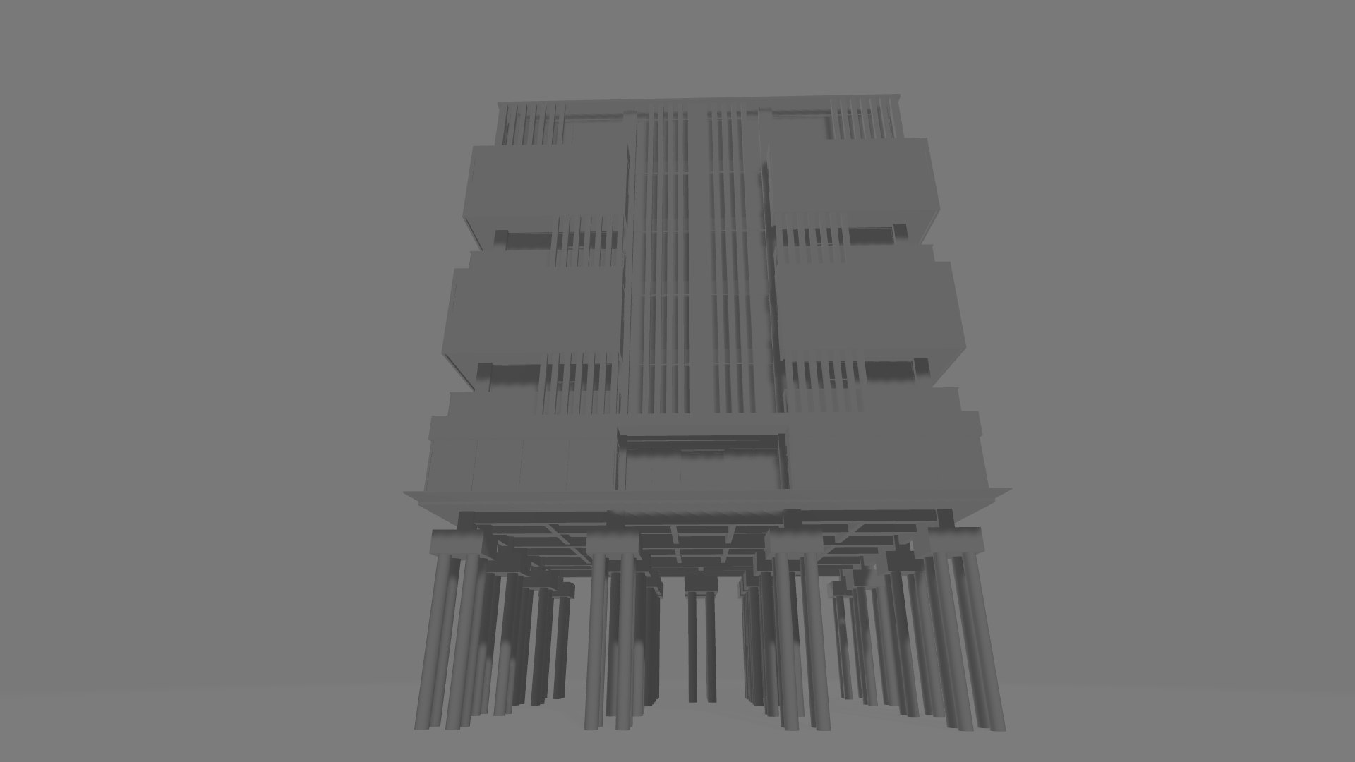 3D 3D model of high-rise building apartment hotel model - TurboSquid ...