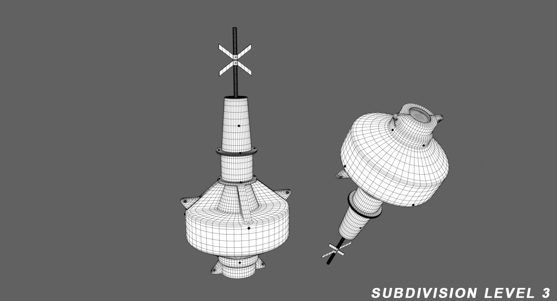 Cardinal Lateral Buoy 3D - TurboSquid 1307759