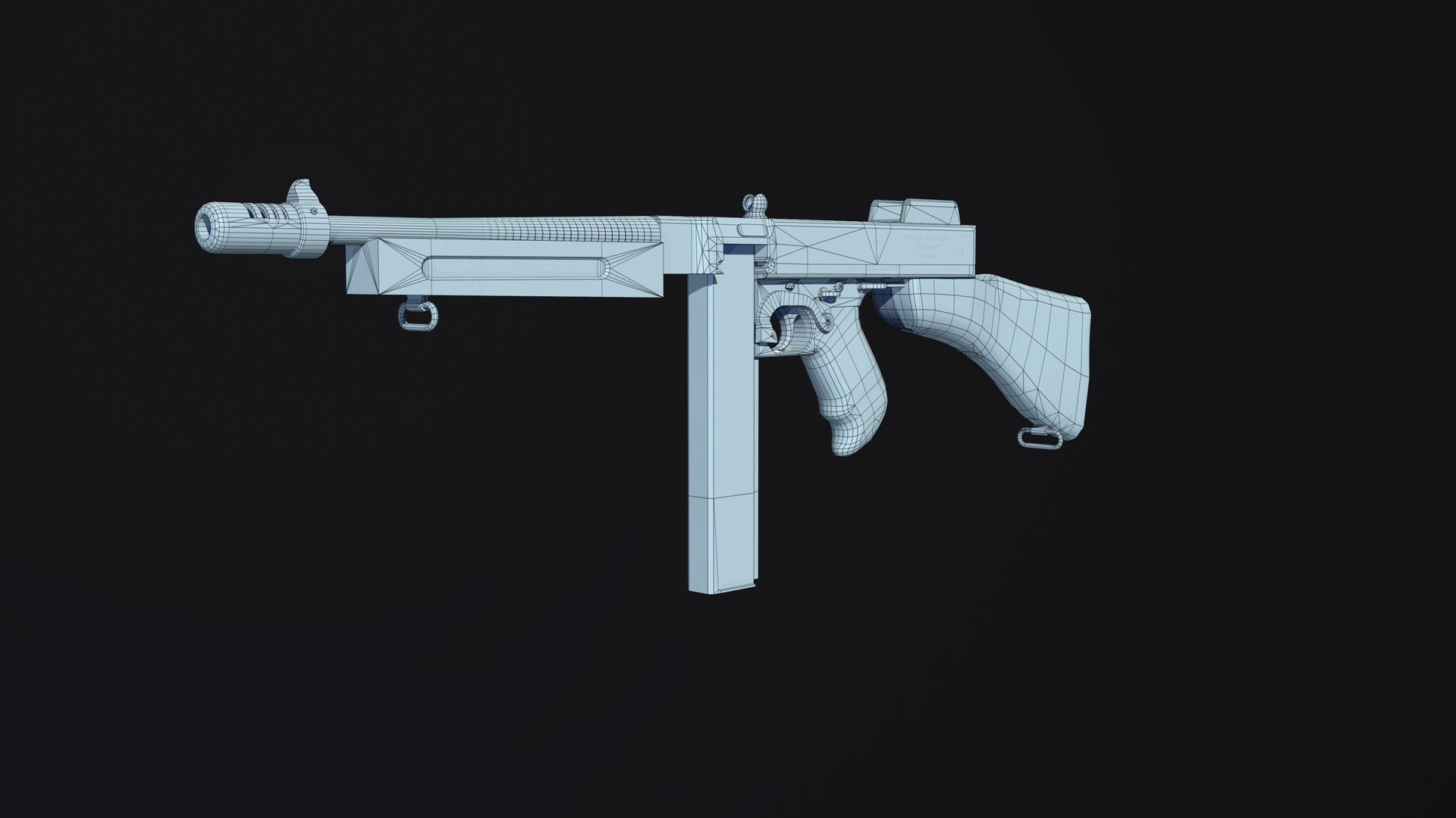Weapon Gun Thompson 3D Model - TurboSquid 1548183