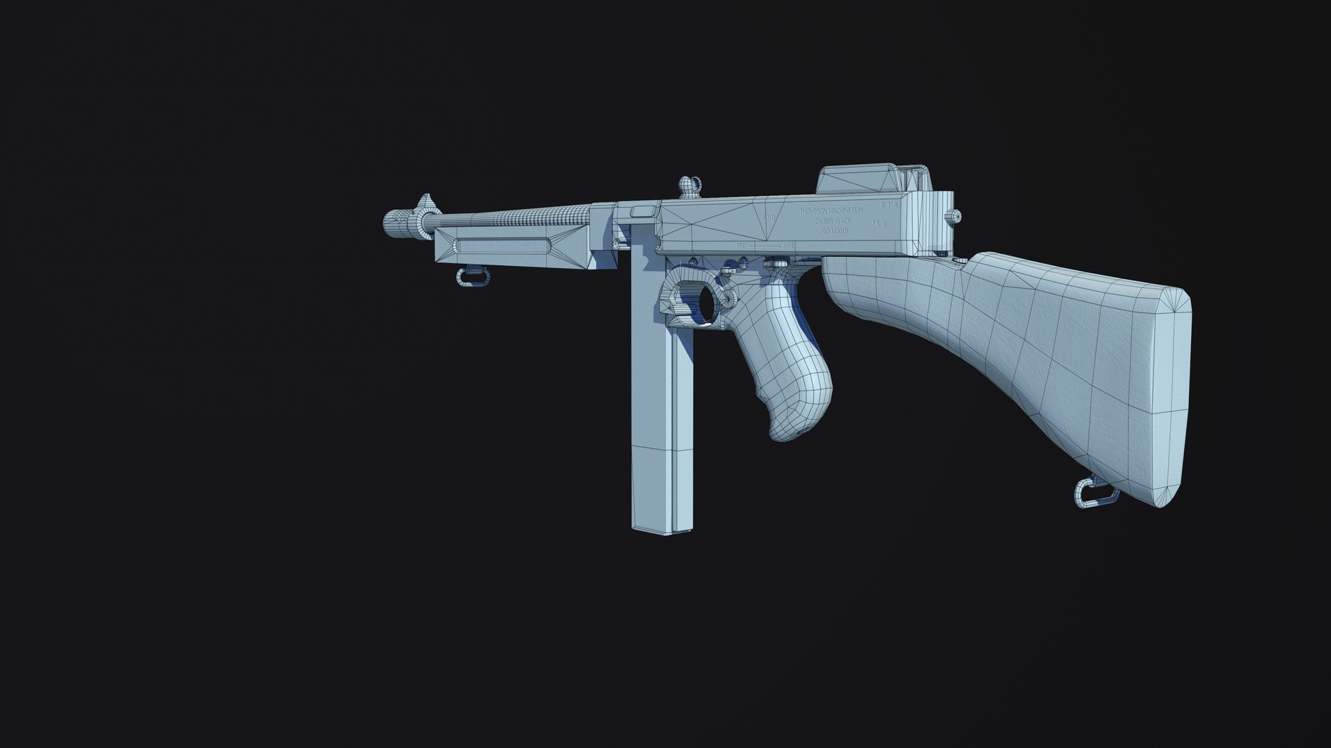 Weapon Gun Thompson 3D Model - TurboSquid 1548183