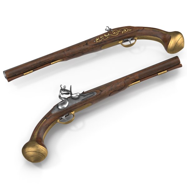 muskets set flintlock 3d 3ds