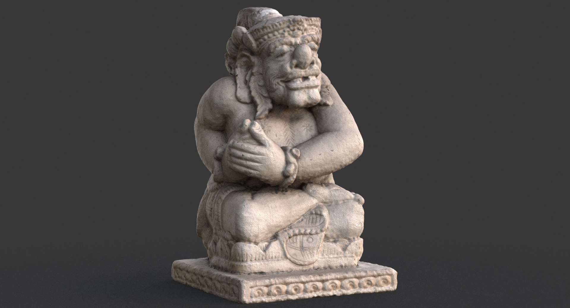 3D Model Balinese Guardian Statue - TurboSquid 1407579