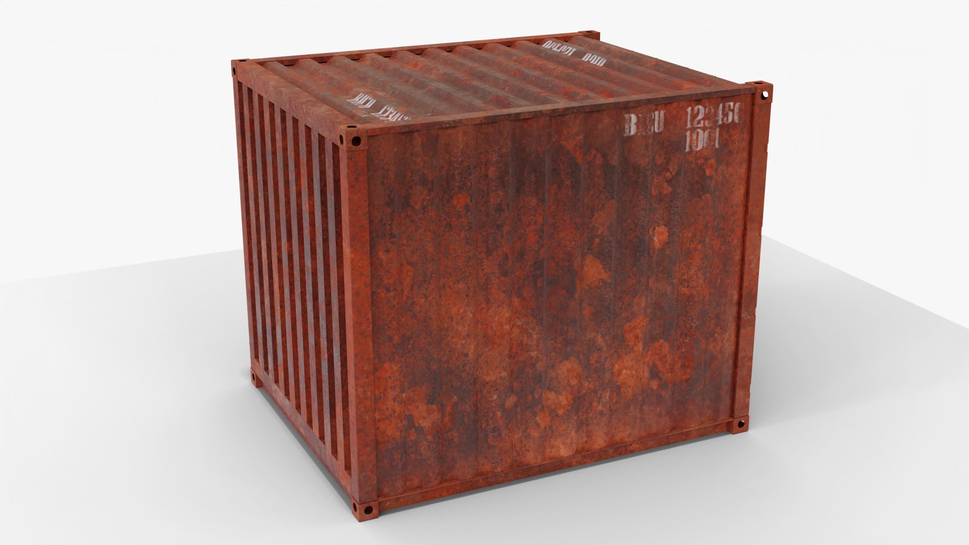 10Ft Cargo Container - Black - Rusted 3D Model - TurboSquid 1931536