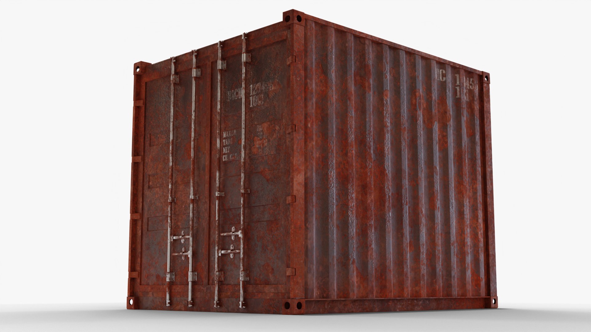 10Ft Cargo Container - Black - Rusted 3D Model - TurboSquid 1931536