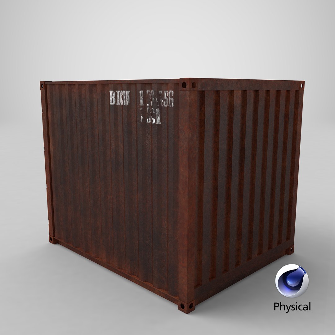 10Ft Cargo Container - Black - Rusted 3D model - TurboSquid 1931536