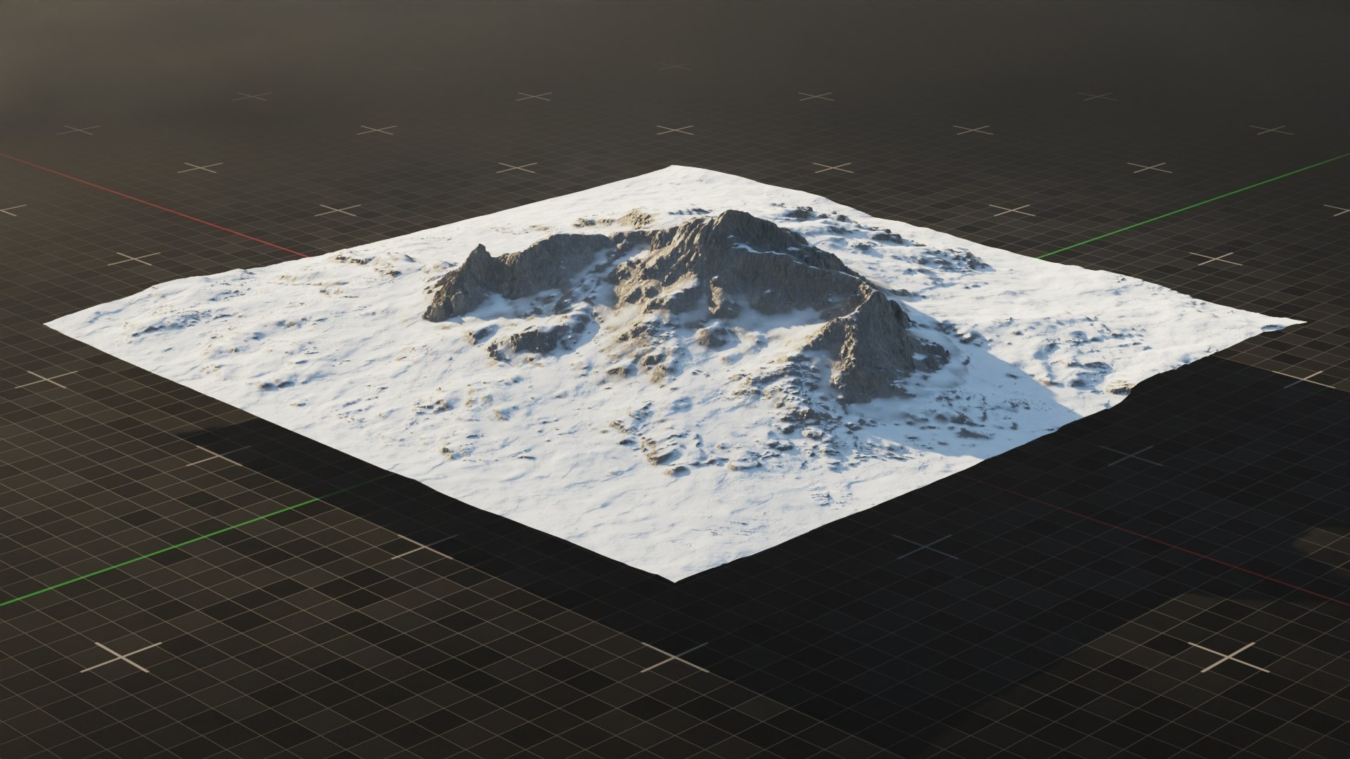 3D Model Tundra Mountain Terrain 2 - TurboSquid 2282388