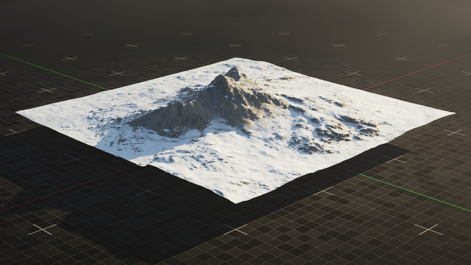 3D Model Tundra Mountain Terrain 2 - TurboSquid 2282388