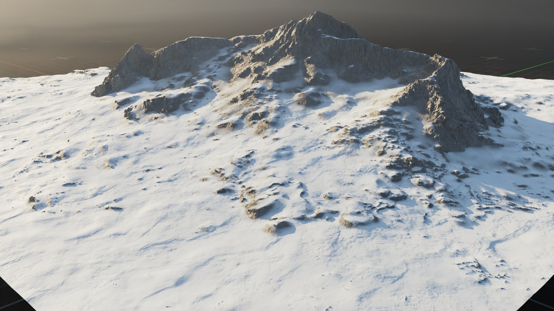 3D Model Tundra Mountain Terrain 2 - TurboSquid 2282388