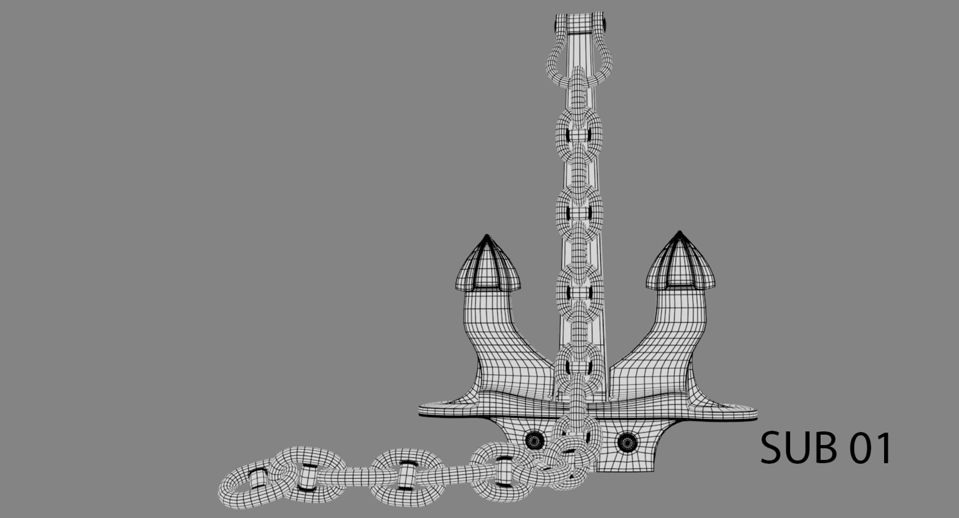 Union Type Anchor 3D - TurboSquid 1290269