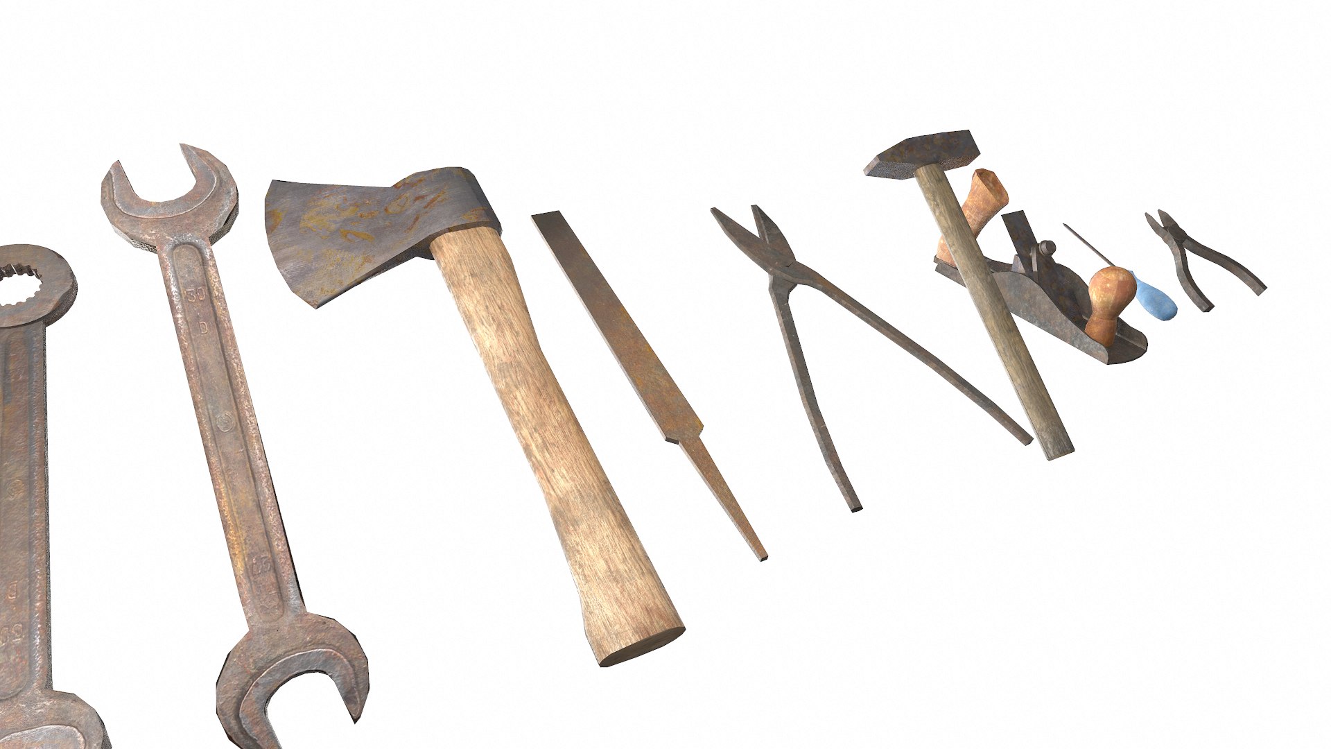 Raw Dirty Metall Tool Garage Da1 3D Model - TurboSquid 1965177