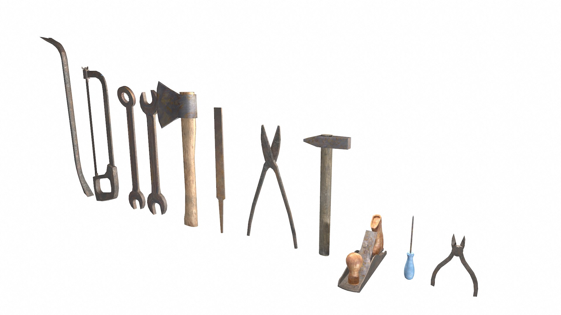 Raw Dirty Metall Tool Garage Da1 3D Model - TurboSquid 1965177