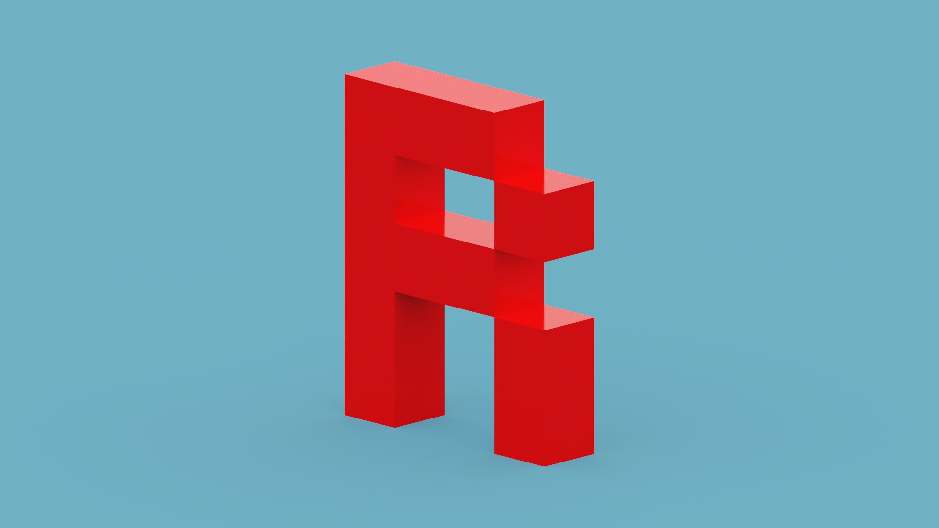 Letterrixel Letter R 3D - TurboSquid 1981666
