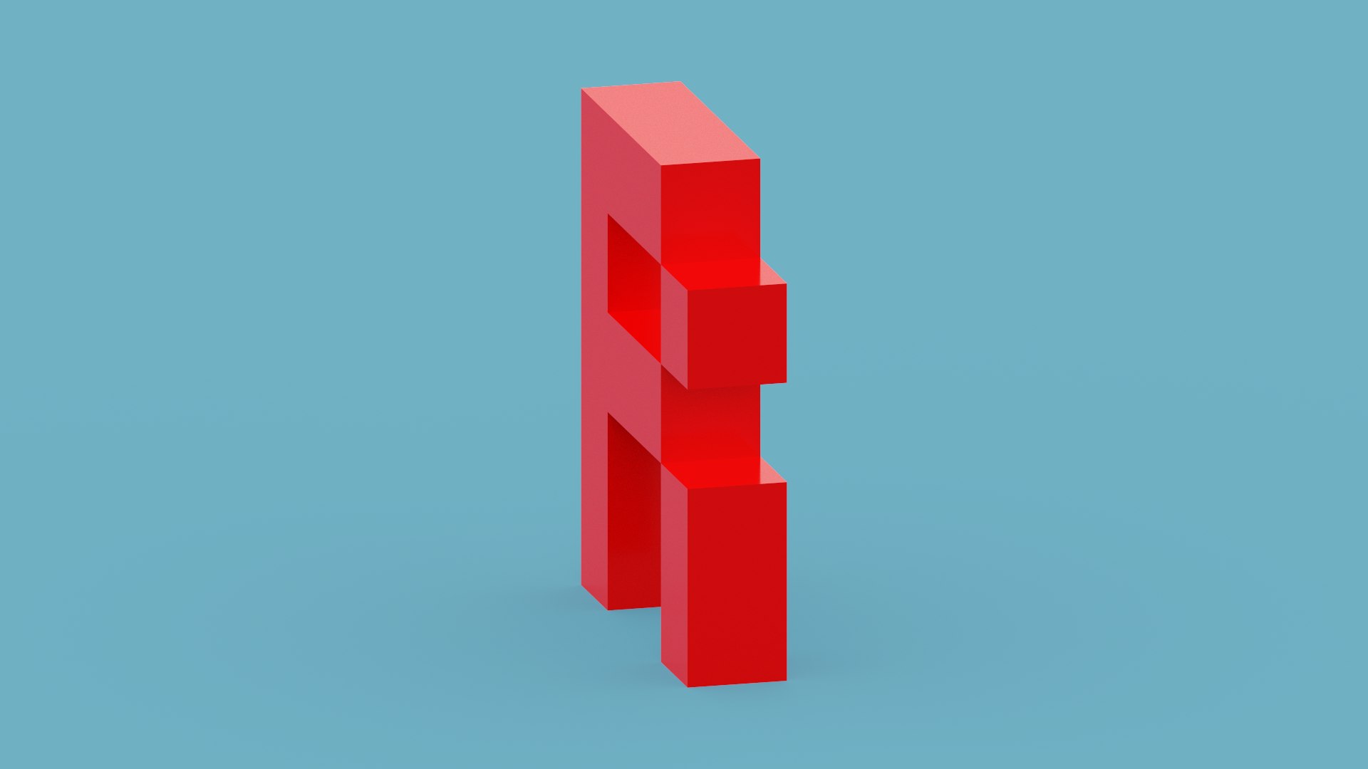 Letterrixel Letter R 3D - TurboSquid 1981666