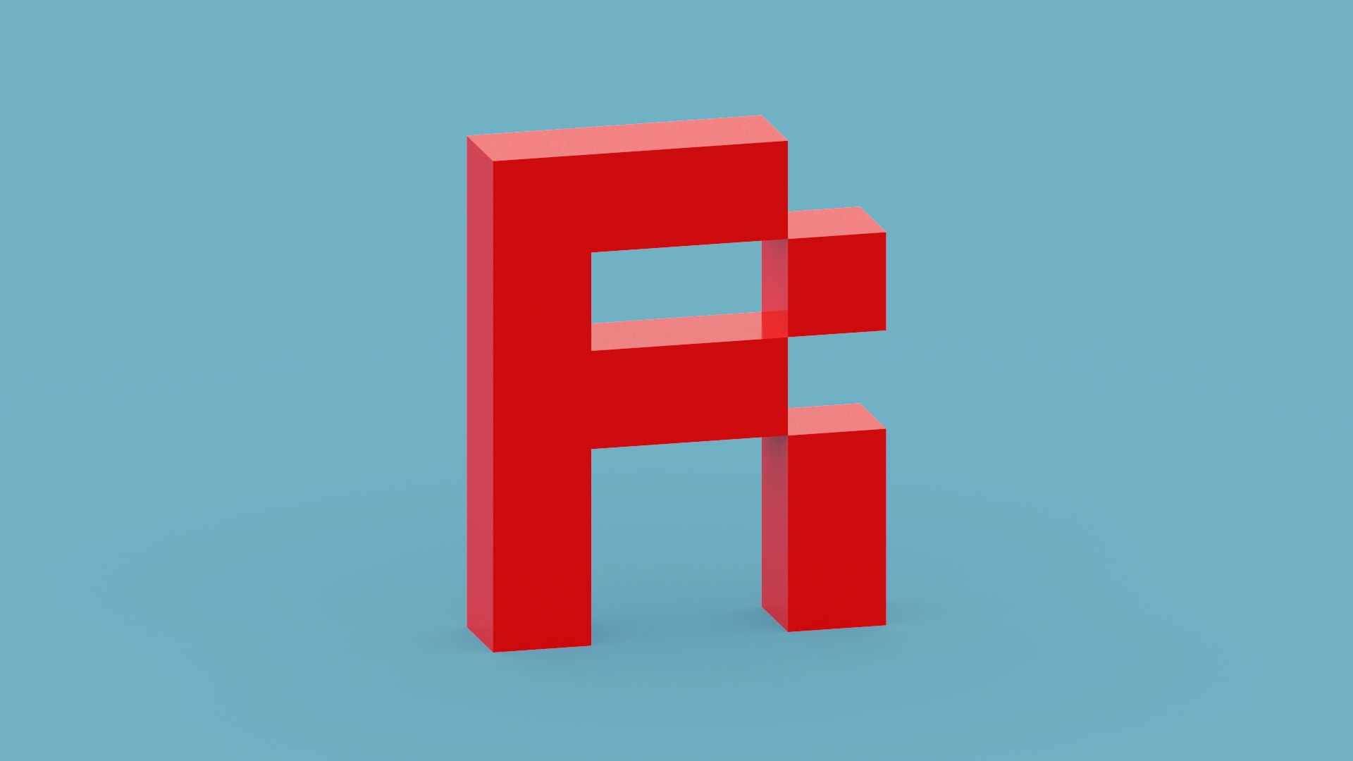 Letterrixel Letter R 3D - TurboSquid 1981666