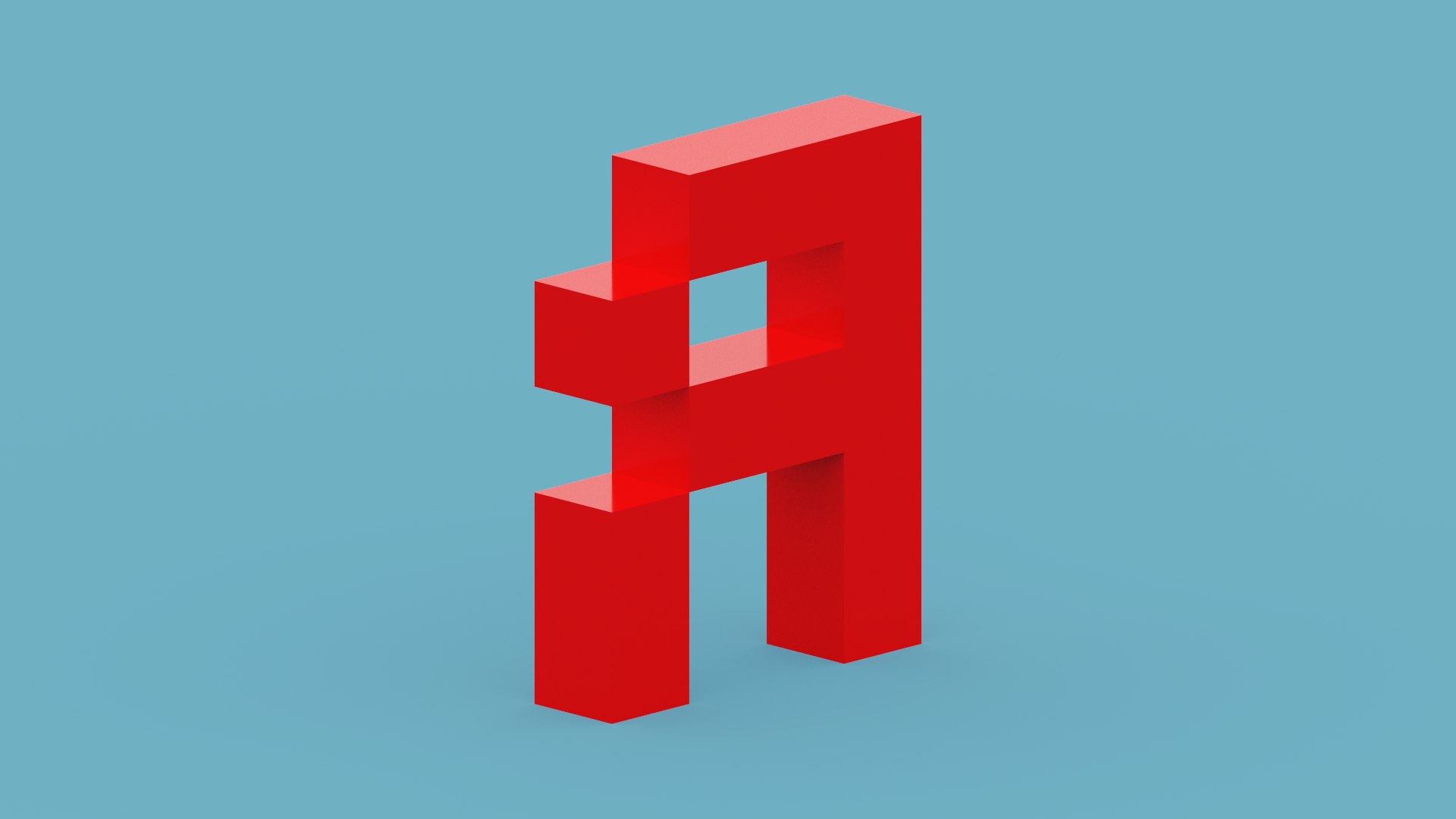 Letterrixel Letter R 3D - TurboSquid 1981666