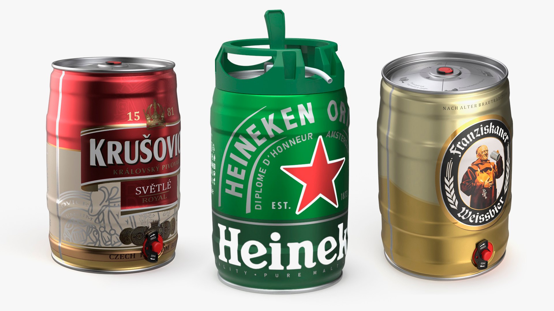 3D Beer 5 Liter Barrels Collection 2 - TurboSquid 2299977