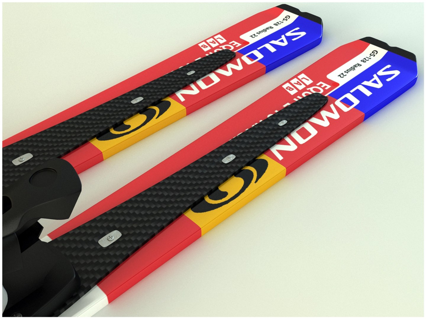 Alpine Solomon Skis 3d Model