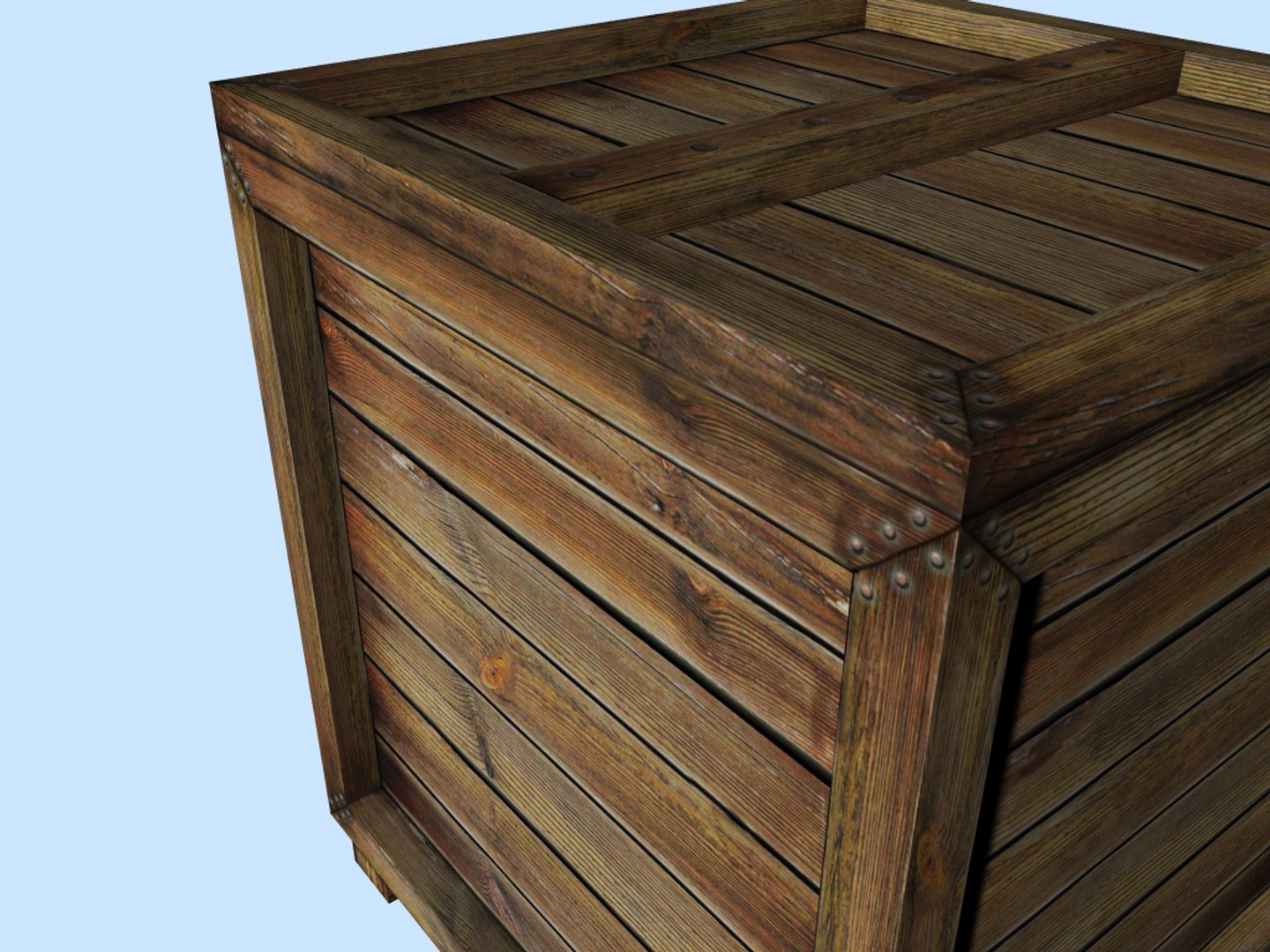 3d model wood box