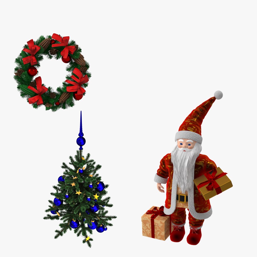 Christmas Set Of 3 3D Model - TurboSquid 1841542