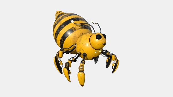Cute Robot E01 Bee Color - SciFi Character Design 3D 모델 - TurboSquid ...