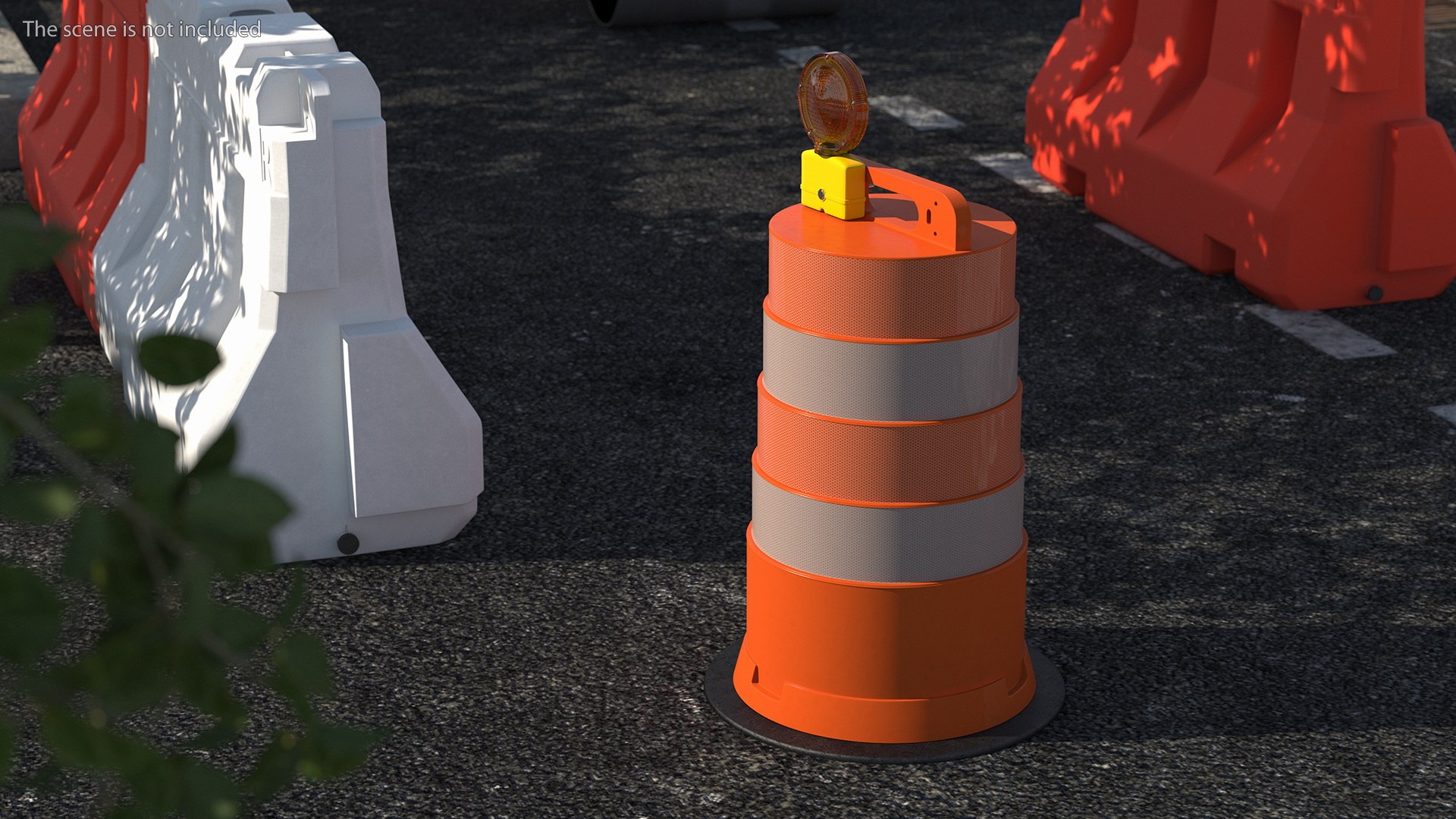 Traffic Safety Barrel With Warning Light 3D Model - TurboSquid 2202983