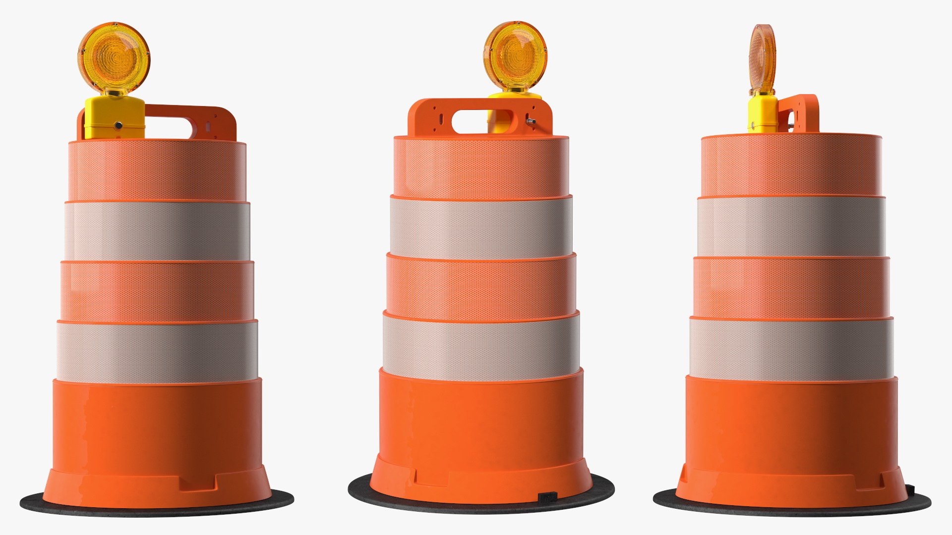 Traffic Safety Barrel With Warning Light 3D Model - TurboSquid 2202983