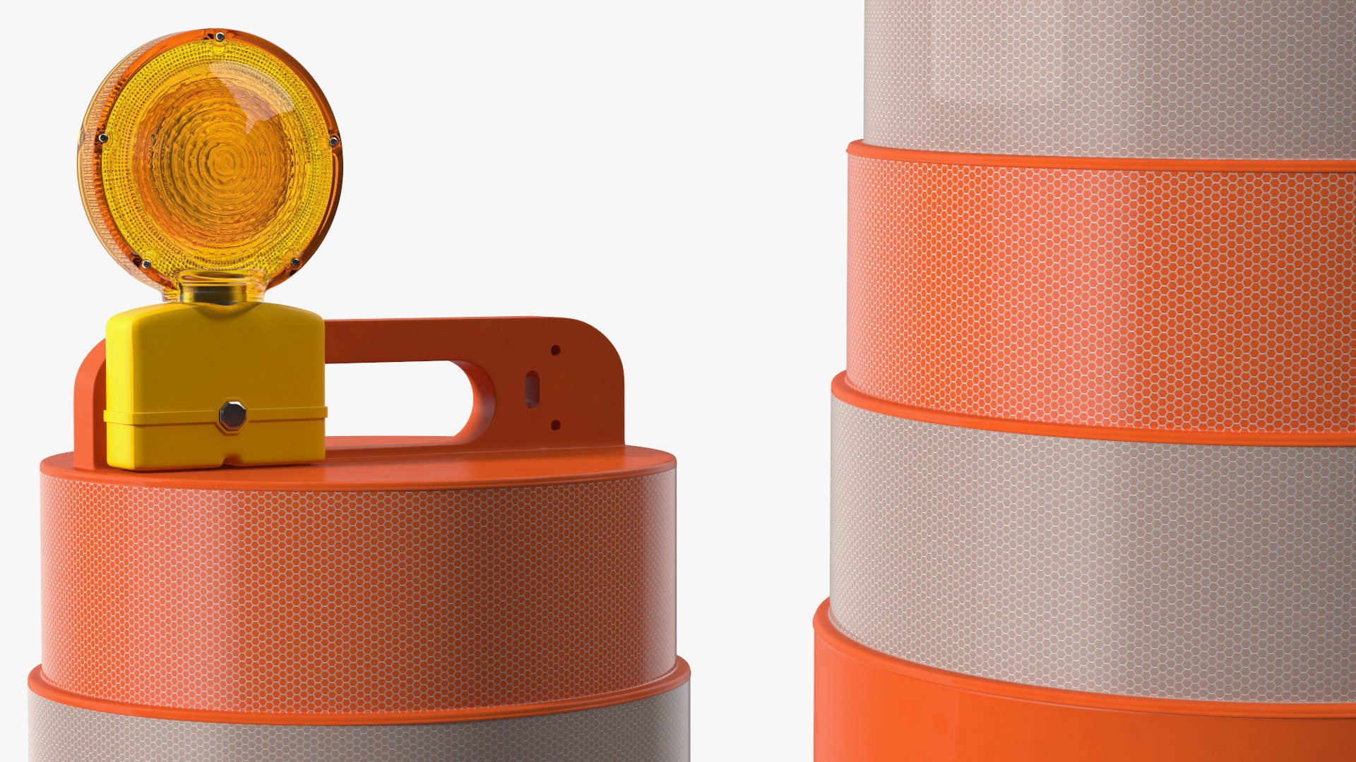 Traffic Safety Barrel With Warning Light 3D Model - TurboSquid 2202983