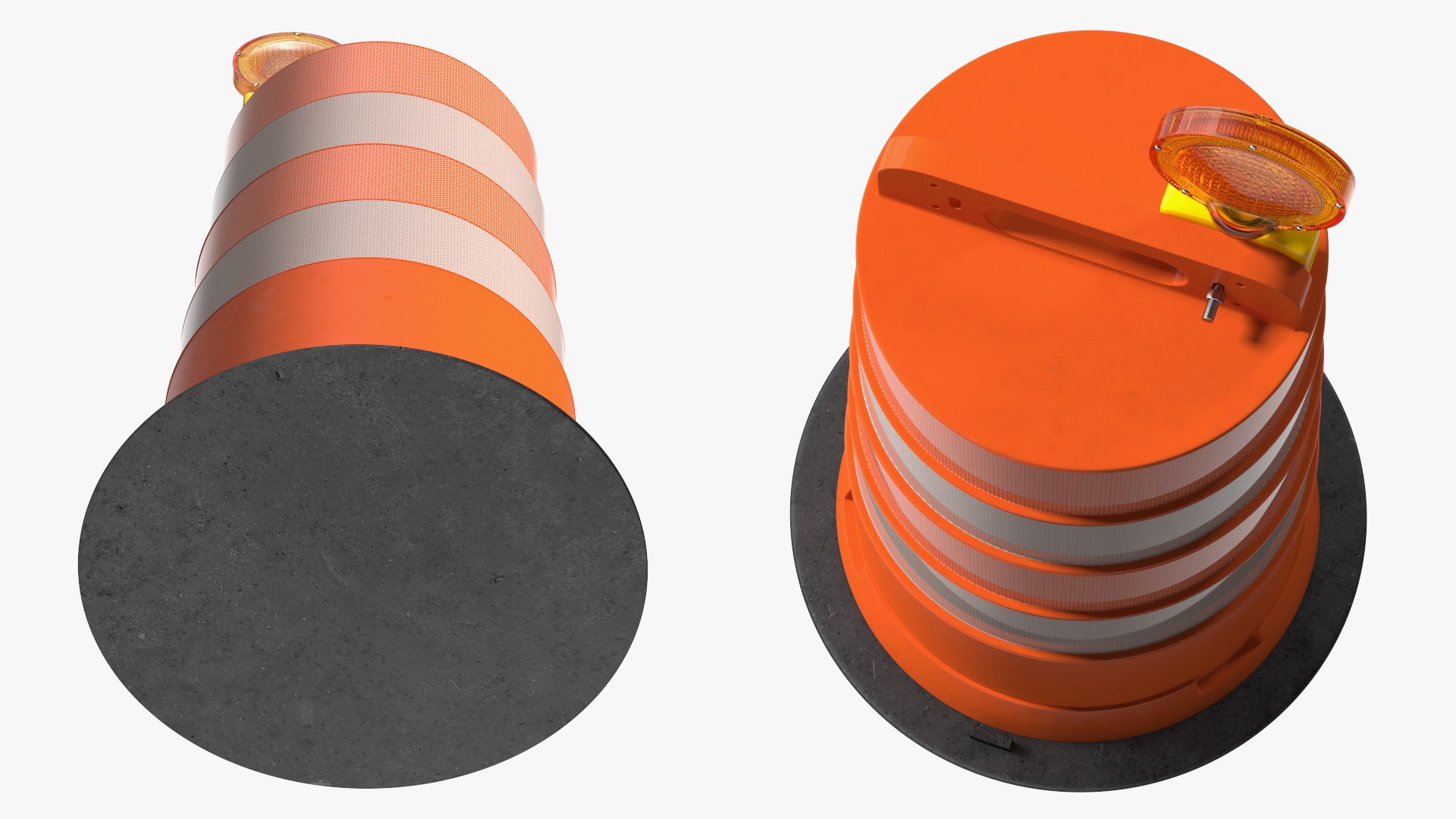 Traffic Safety Barrel With Warning Light 3D Model - TurboSquid 2202983